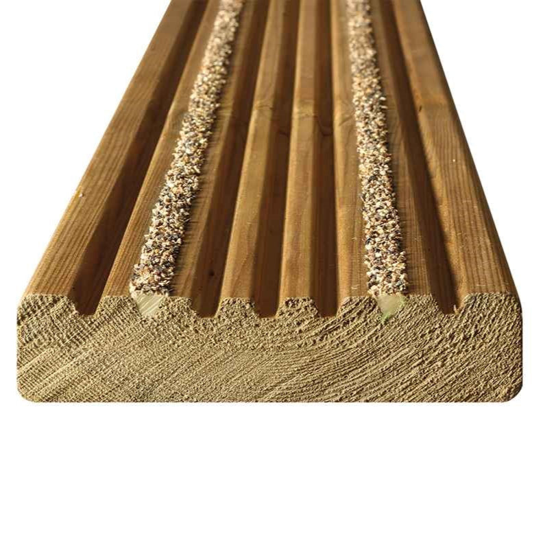 Anti Slip Treated Decking EX 32mm x 125mm, 4.8m Length – Cleveland Timber