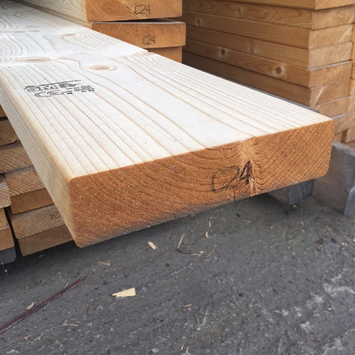 Untreated C24 Sawn Carcassing 47mm x 200mm (EX 8X2) – Cleveland Timber