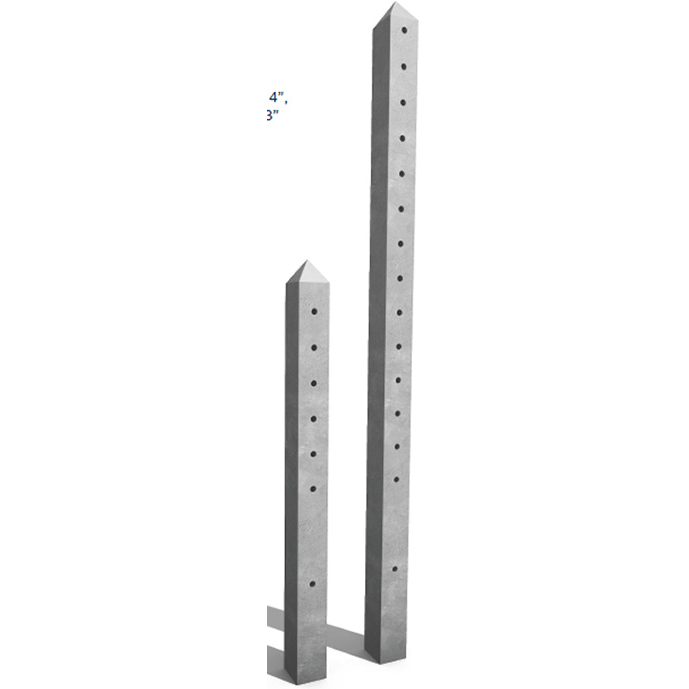 Multi Holed Concrete Post 8' – Cleveland Timber
